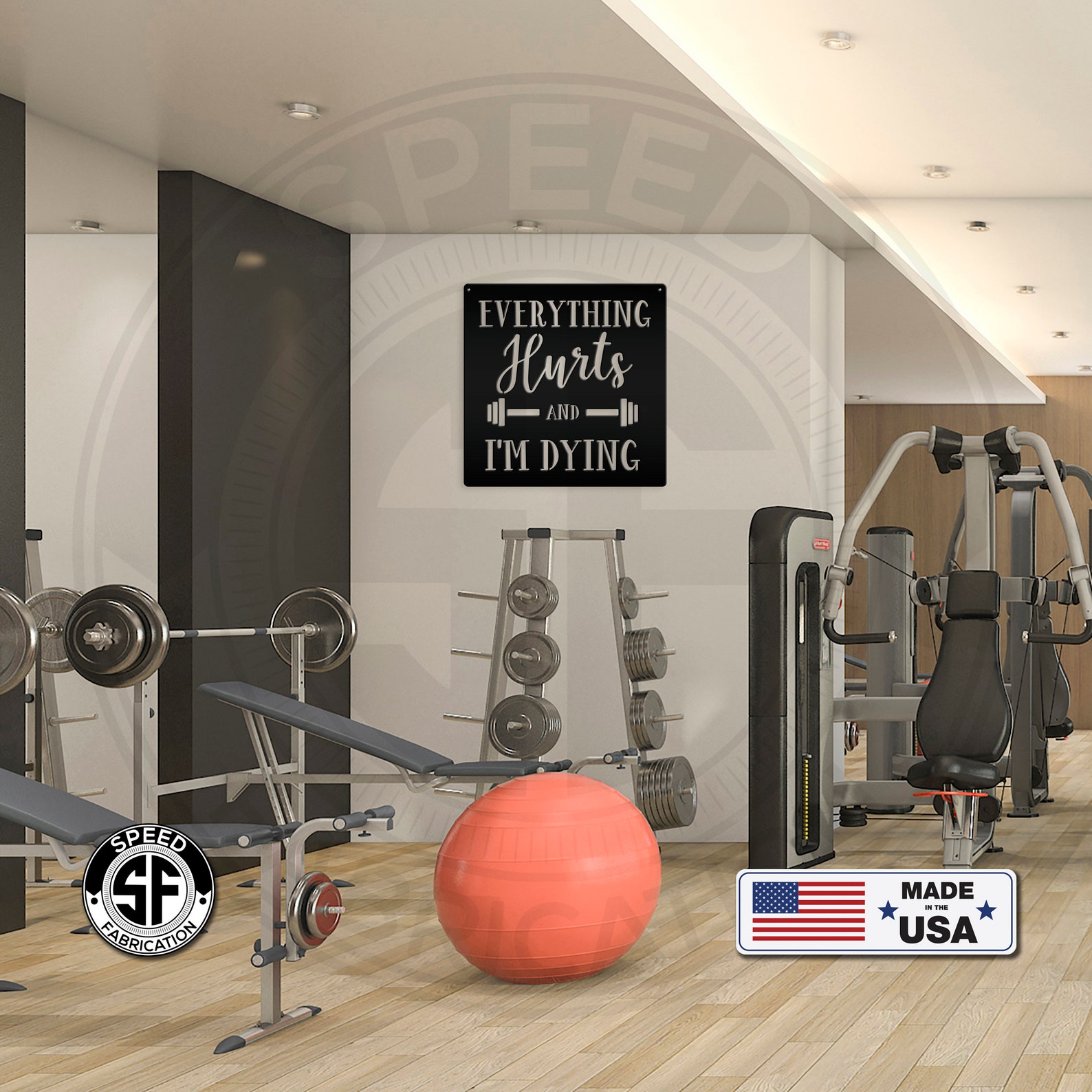 Everything Hurts Funny Gym Sign Wall Decor Sign Man Cave Sign | Etsy