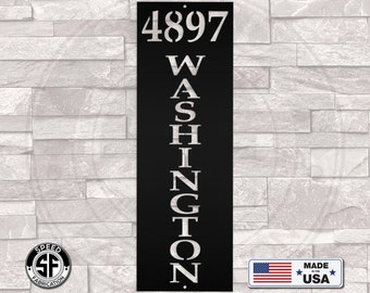 Vertical Metal Address Sign | Etsy