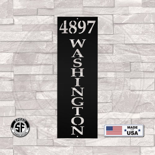 Personalized Round Address Metal Sign Modern Address Sign - Etsy