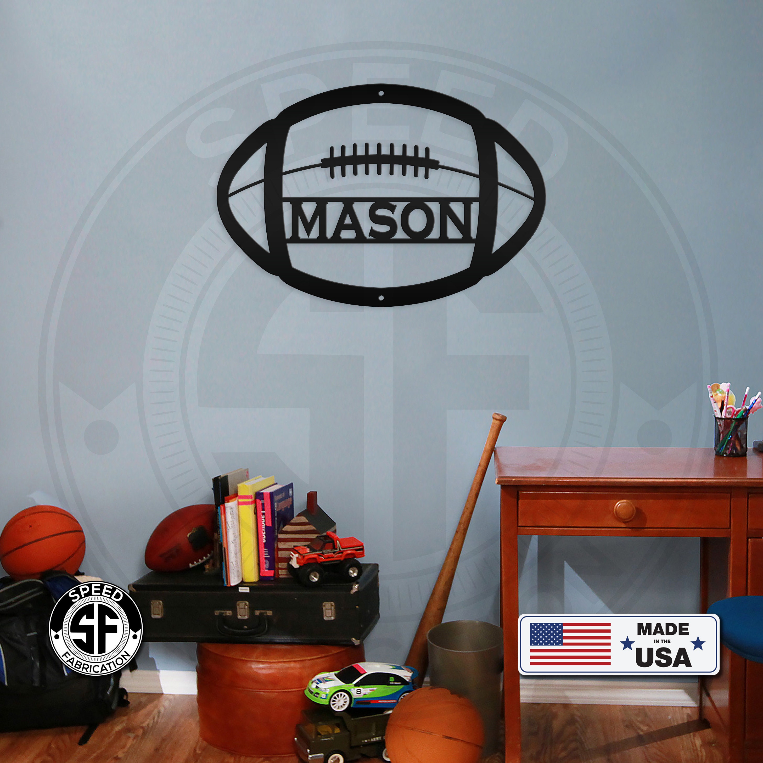 Personalized Football Metal Sign | Etsy