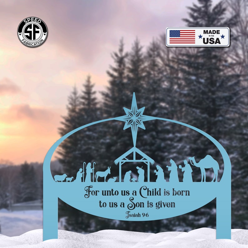 Metal Nativity Yard Sign Outdoor Christmas Decor - Etsy
