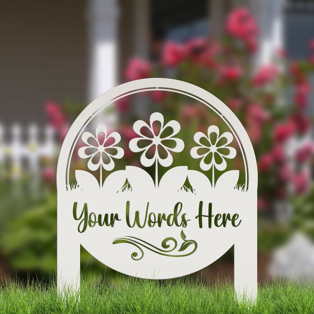 Personalized Flower Yard Sign, Mother's Day Gift, Gift for the Gardner ...
