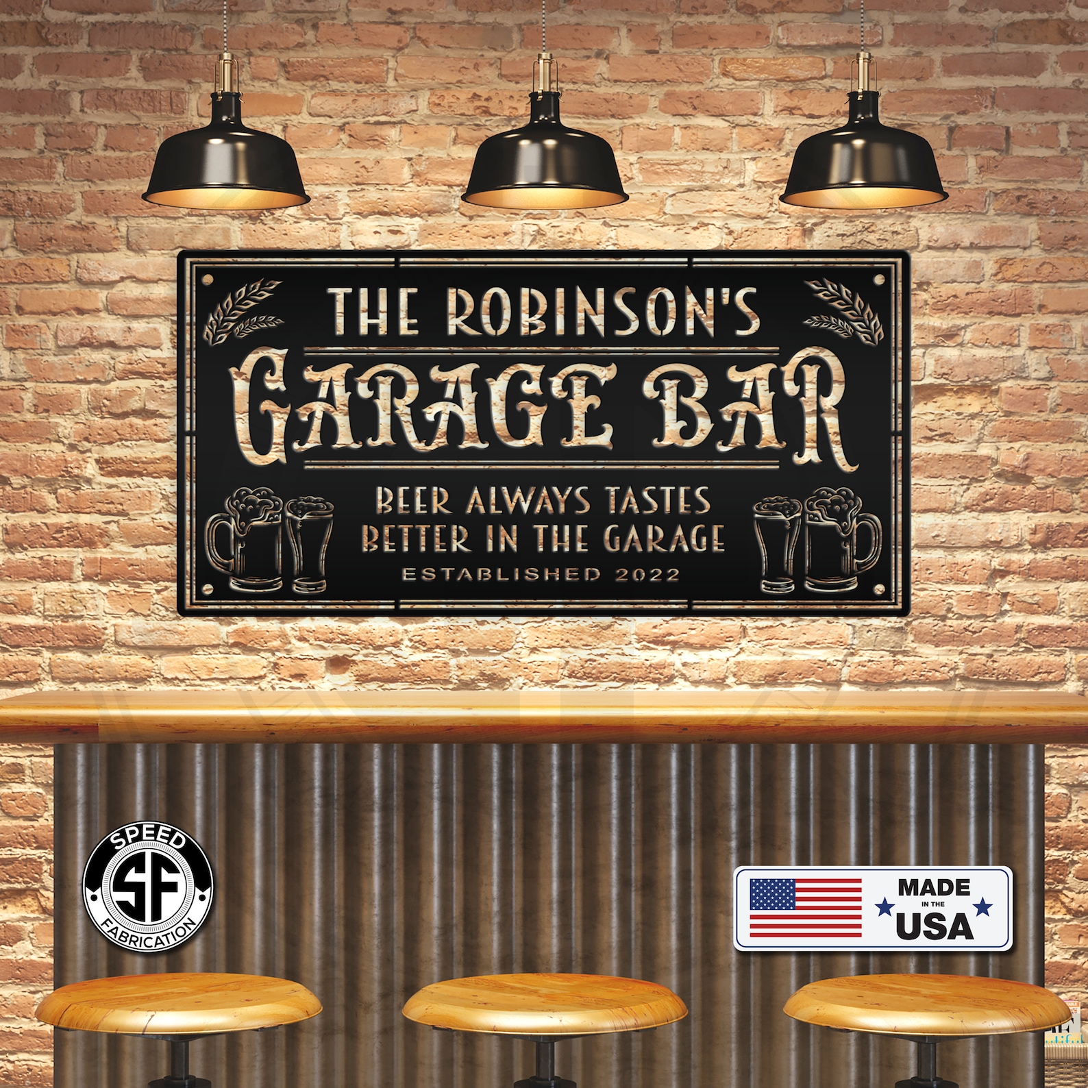 Rectangle Custom Garage Bar Metal Sign Make It Your Own - Etsy