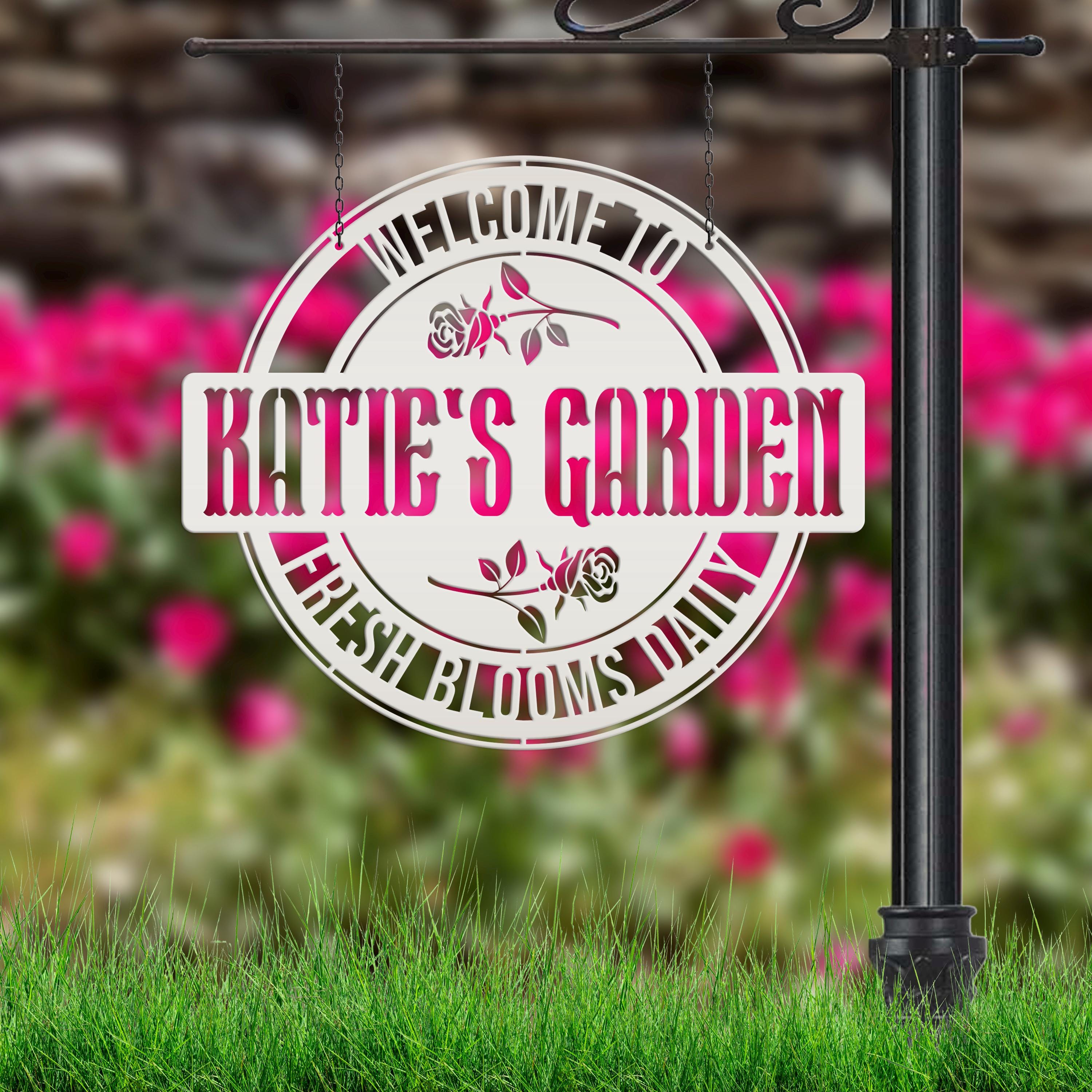 Custom Rose Garden Sign - Etsy
