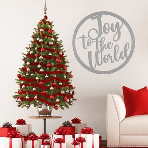 Round Joy to the World Christmas Décor Metal Sign - Etsy