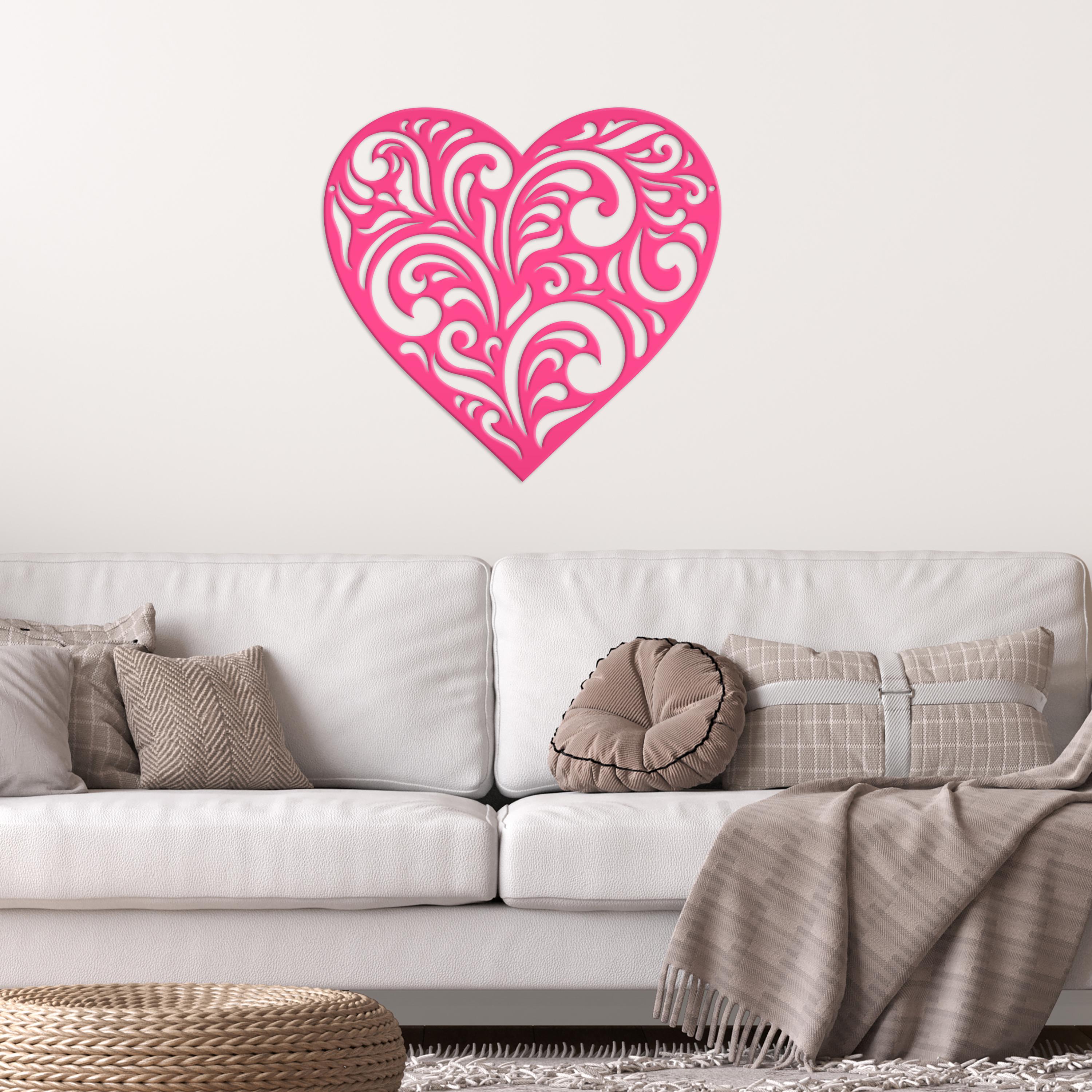 Valentine's Day Gift, Heart Sign, Hanging Metal Wall Art, Gift for Her ...
