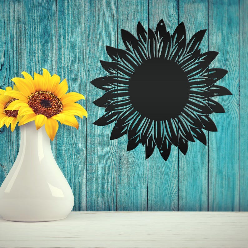Sunflower Metal Sign - Etsy