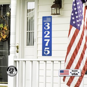 Patriotic House Numbers Metal Sign Flag Address Sign - Etsy