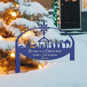 Metal Nativity Yard Sign, Outdoor Christmas Decor - Etsy