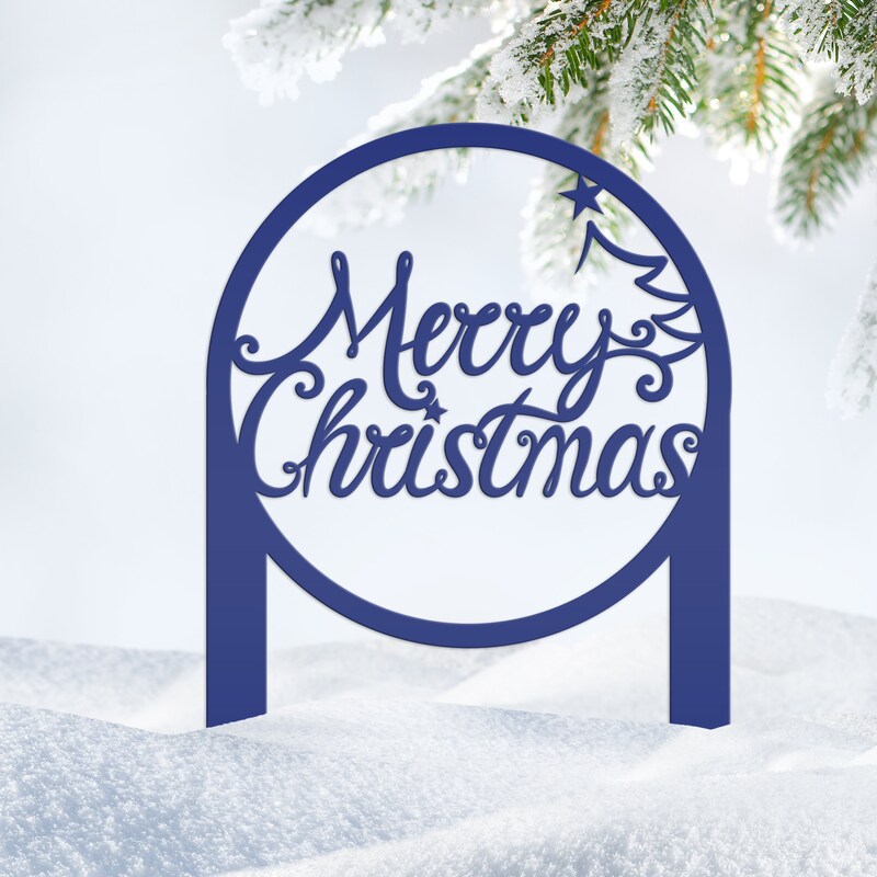 Merry Christmas Outdoor Lighted Sign - Etsy
