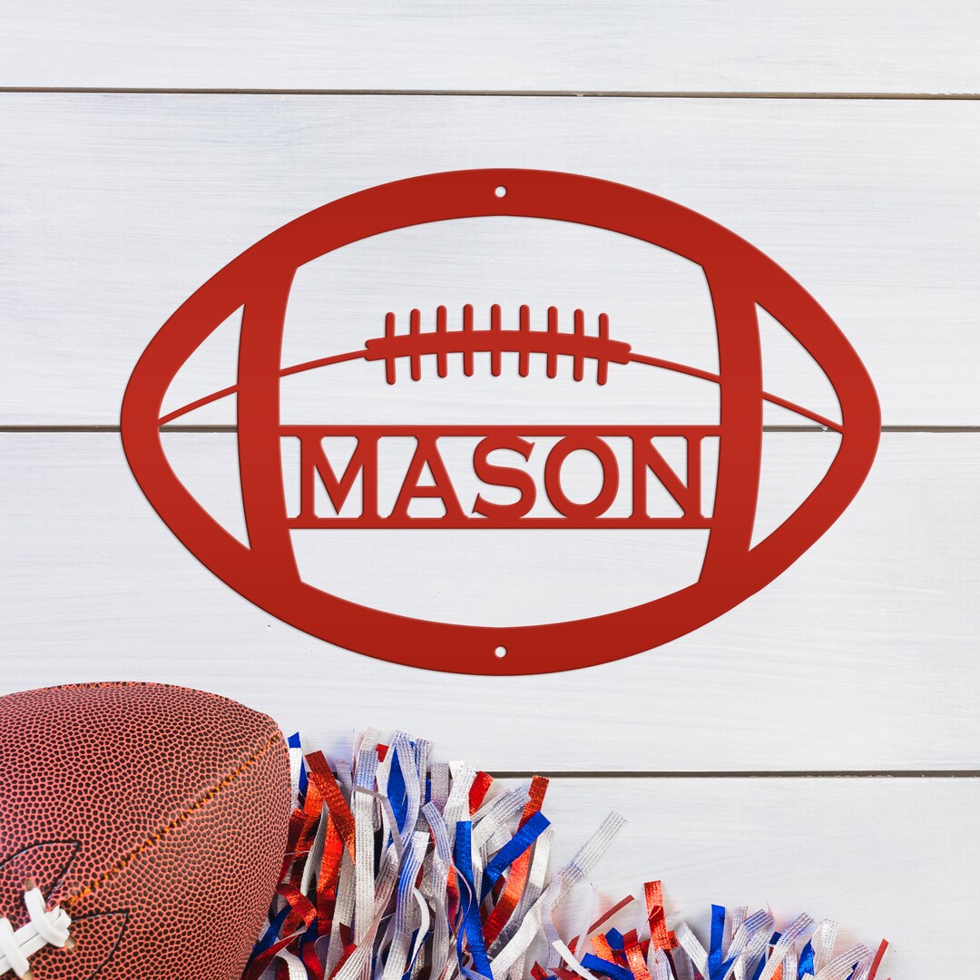 Personalized Football Metal Sign - Etsy