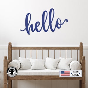 Hello Outdoor/indoor Metal Sign - Etsy
