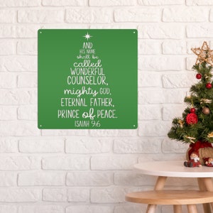 Isaiah 9:6 Christmas Tree Metal Sign - Etsy