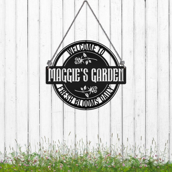 Custom Rose Garden Sign - Etsy