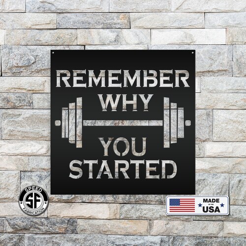 Barbell Home Gym Metal Sign - Etsy