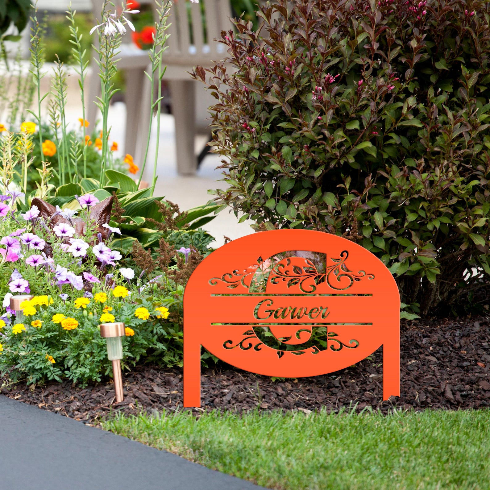 Name Sign Made From Metal With Stakes for Displaying in the Front Yard ...