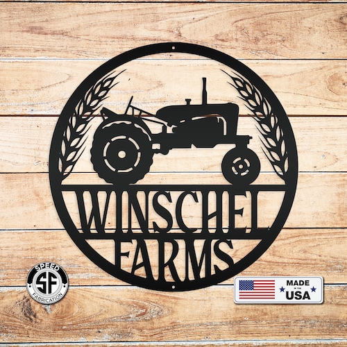 Custom Metal Farm Scene Sign Personalized Sign Farm Sign - Etsy