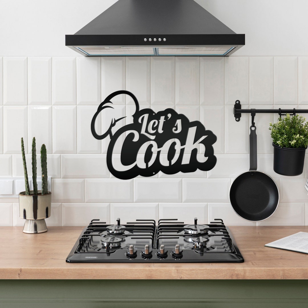 Let's Cook Kitchen Metal Sign - Etsy