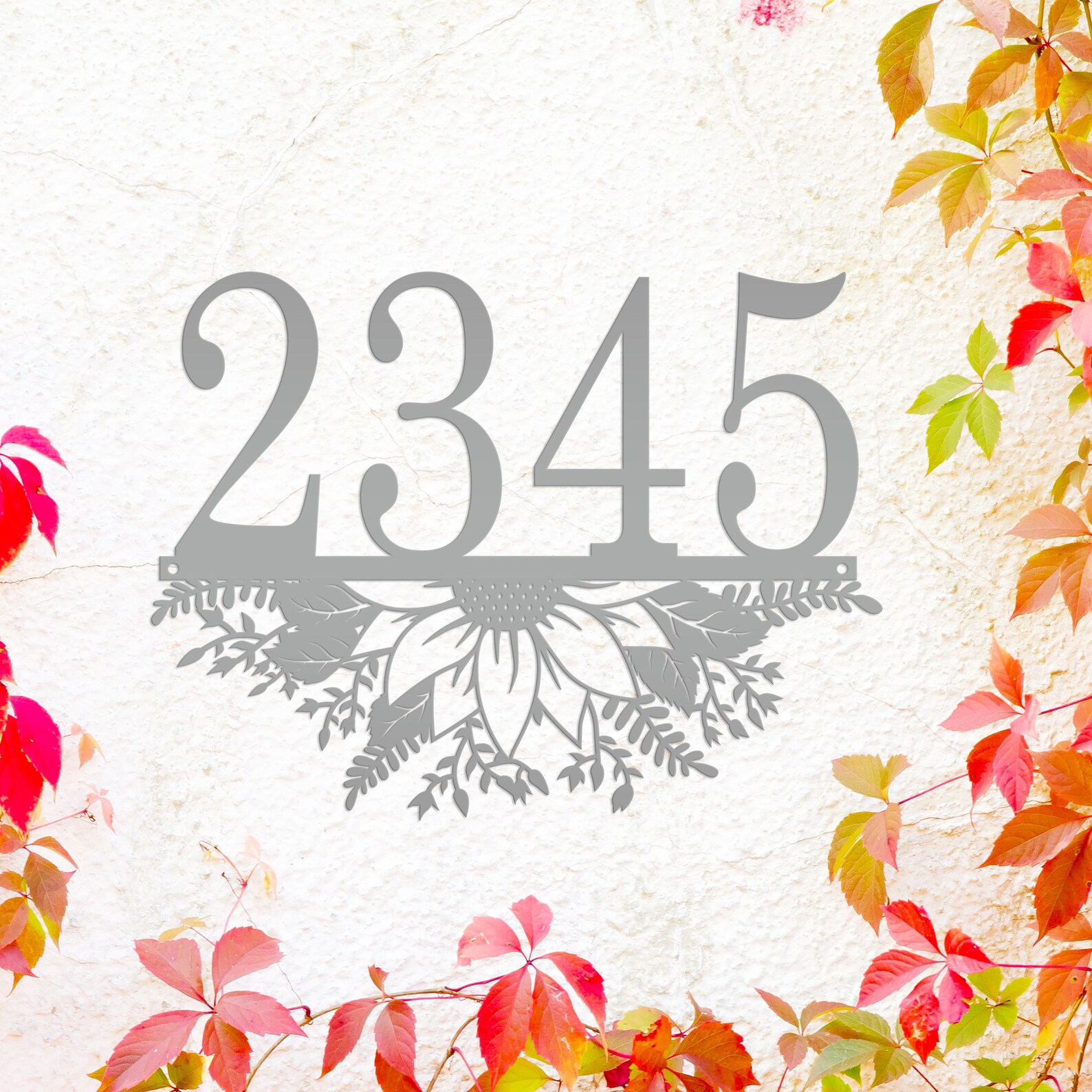 Custom Sunflower Metal Address Sign – Unique Home Decor - Charming ...