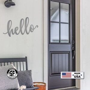 Hello Outdoor/indoor Metal Sign - Etsy