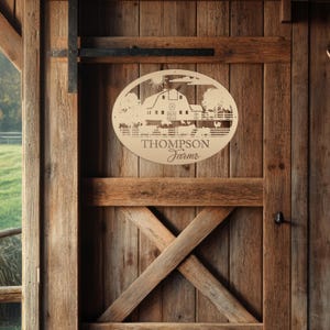 Custom Farm Scene Sign With Cows and Chickens - Etsy