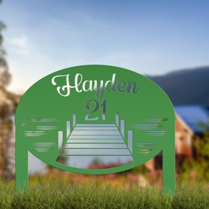 Custom Metal Lake Lot Sign, Lake Dock Sign, Outdoor Sign for the Lake ...