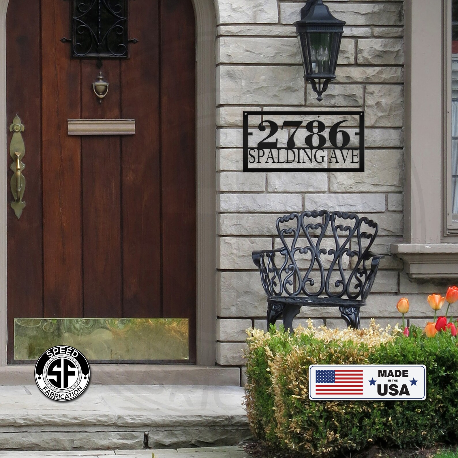 Personalized Rectangle Home Address Metal Sign | Etsy