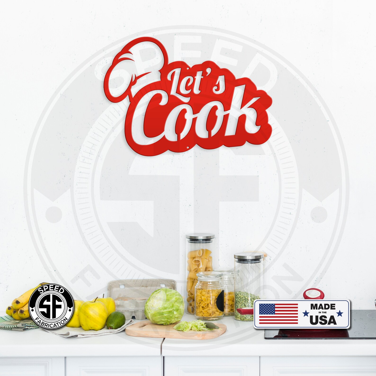 Let's Cook Kitchen Metal Sign | Etsy