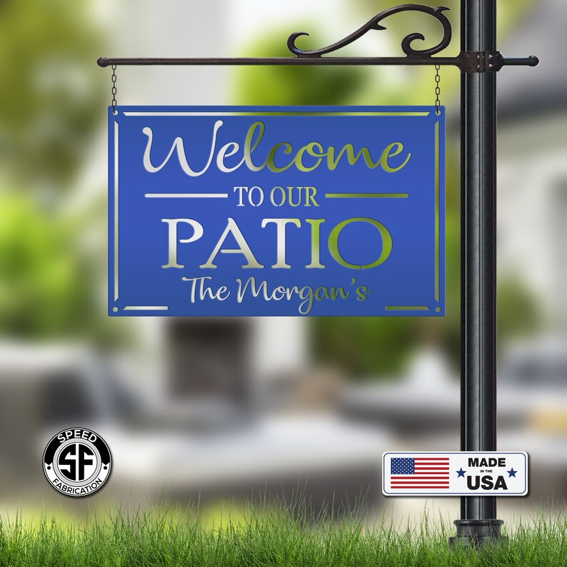 Custom Welcome to Our Patio Sign Personalized Outdoor Sign - Etsy