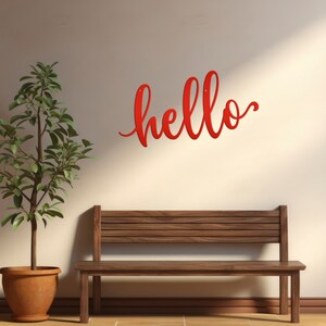 Hello Outdoor/indoor Metal Sign - Etsy