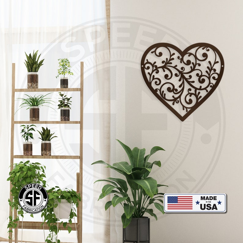 Decorative Scroll Heart Metal Sign - Etsy
