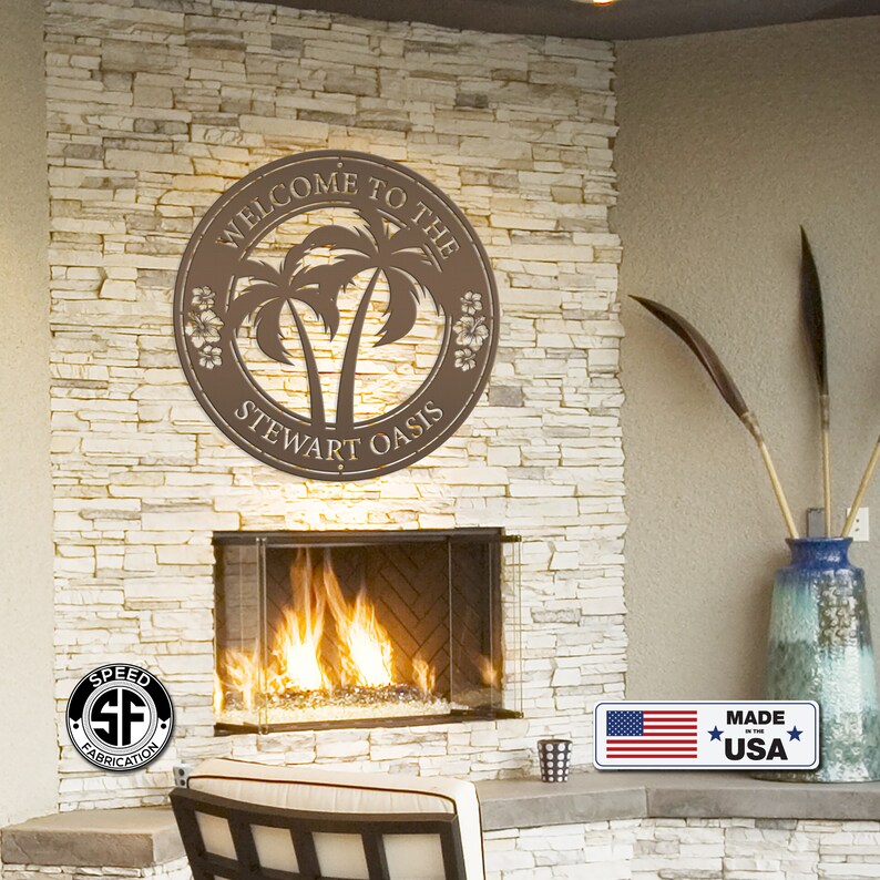 Personalized Tropical Patio or Pool Sign Custom Tropical Sign - Etsy