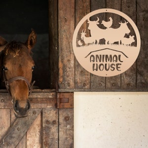 Farm Animal House Metal Sign - Etsy
