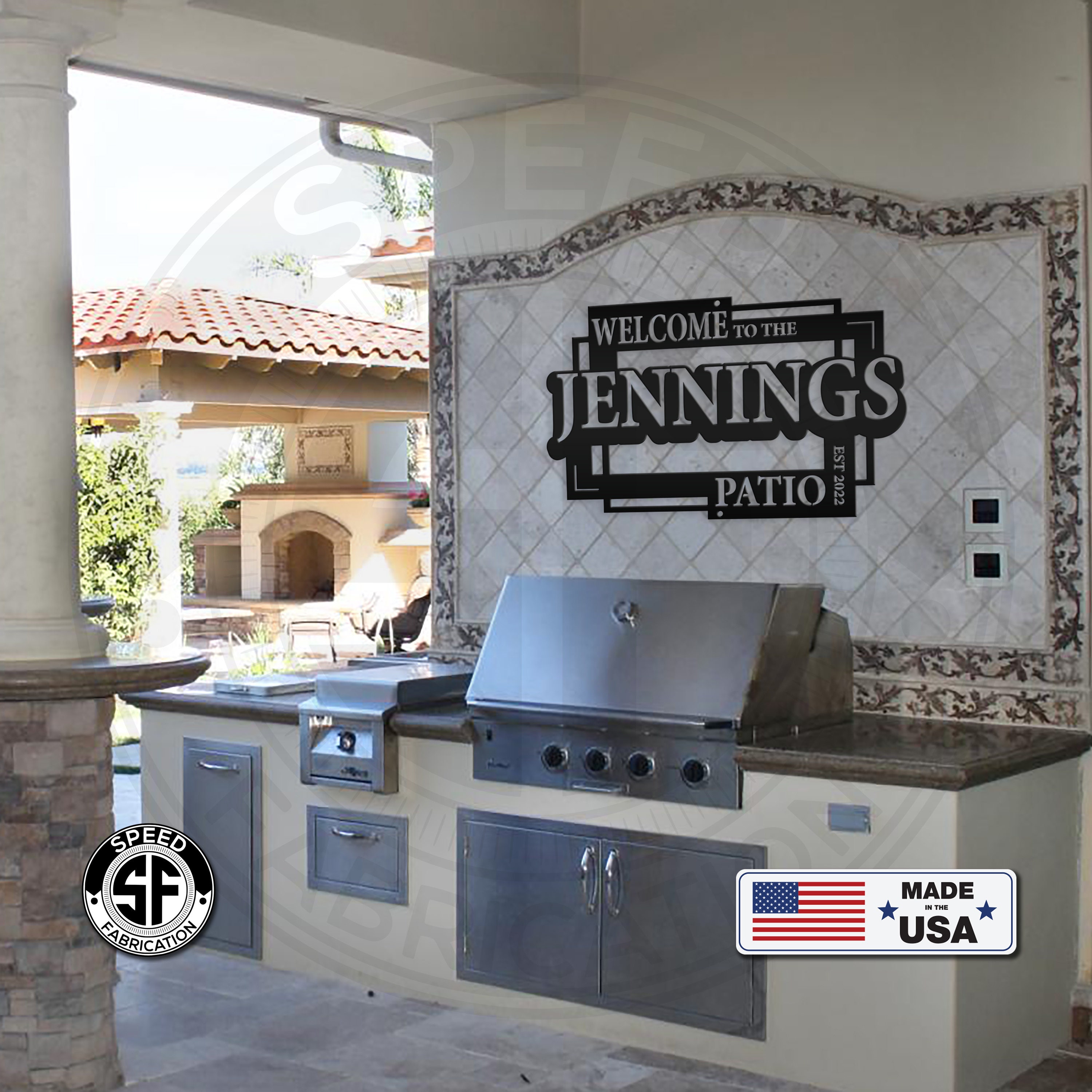 Custom Rectangle Metal Patio Sign - Etsy