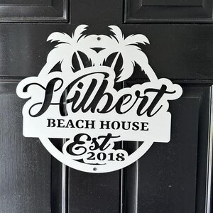 Custom Metal Palm Tree Sign, Pool Sign, Outdoor Patio Sign - Etsy