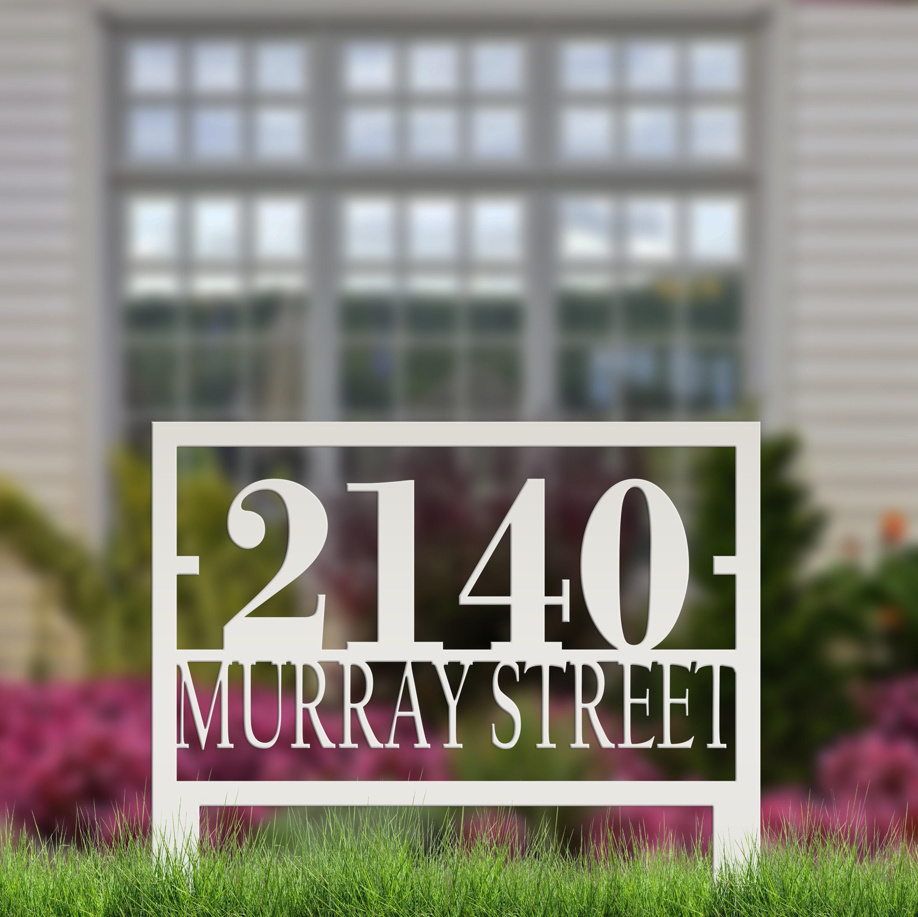 Custom Metal Address Sign for Yard - Personalized Garden Stake - Unique ...