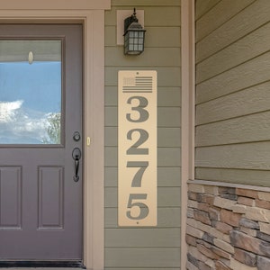 Patriotic House Numbers Metal Sign - Flag Address Sign - Etsy
