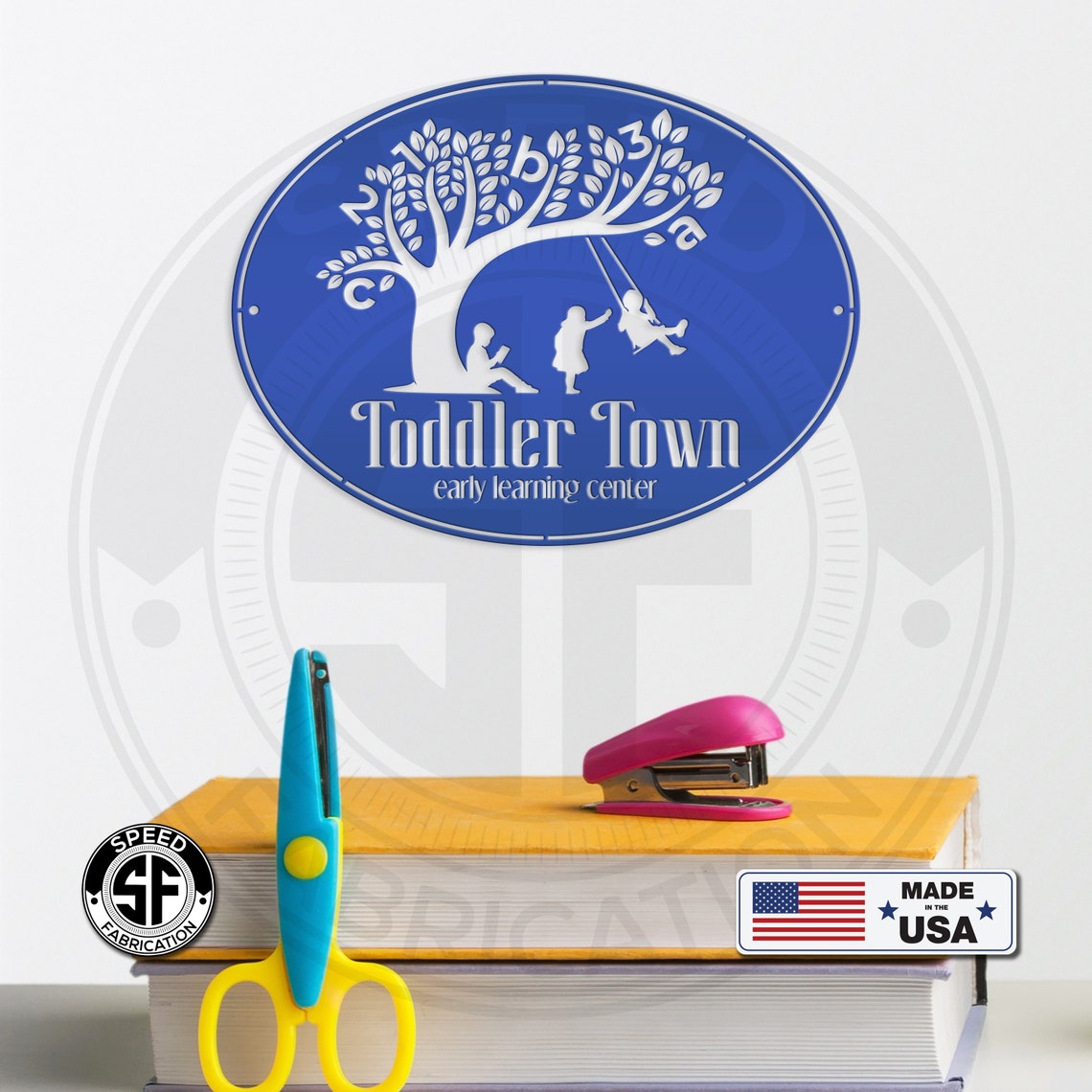 Custom Oval Daycare Business Metal Sign Child - Etsy