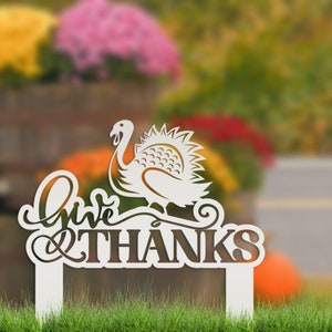 Thanksgiving Decor Turkey Yard Stake, Seasonal Fall Decorations, Cute ...