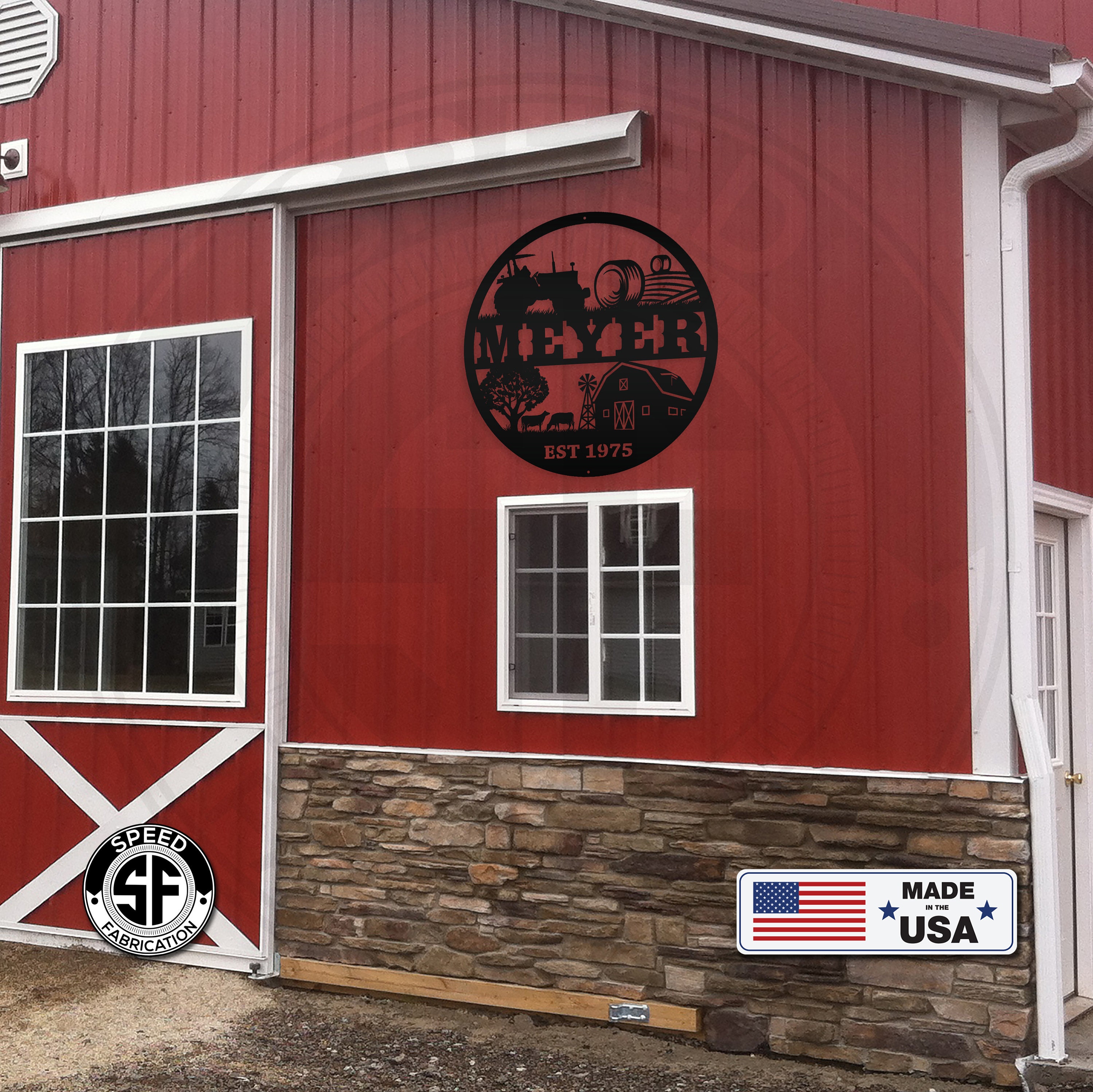 Personalized Farm Scene Sign Your Name _ Your Wording - Etsy