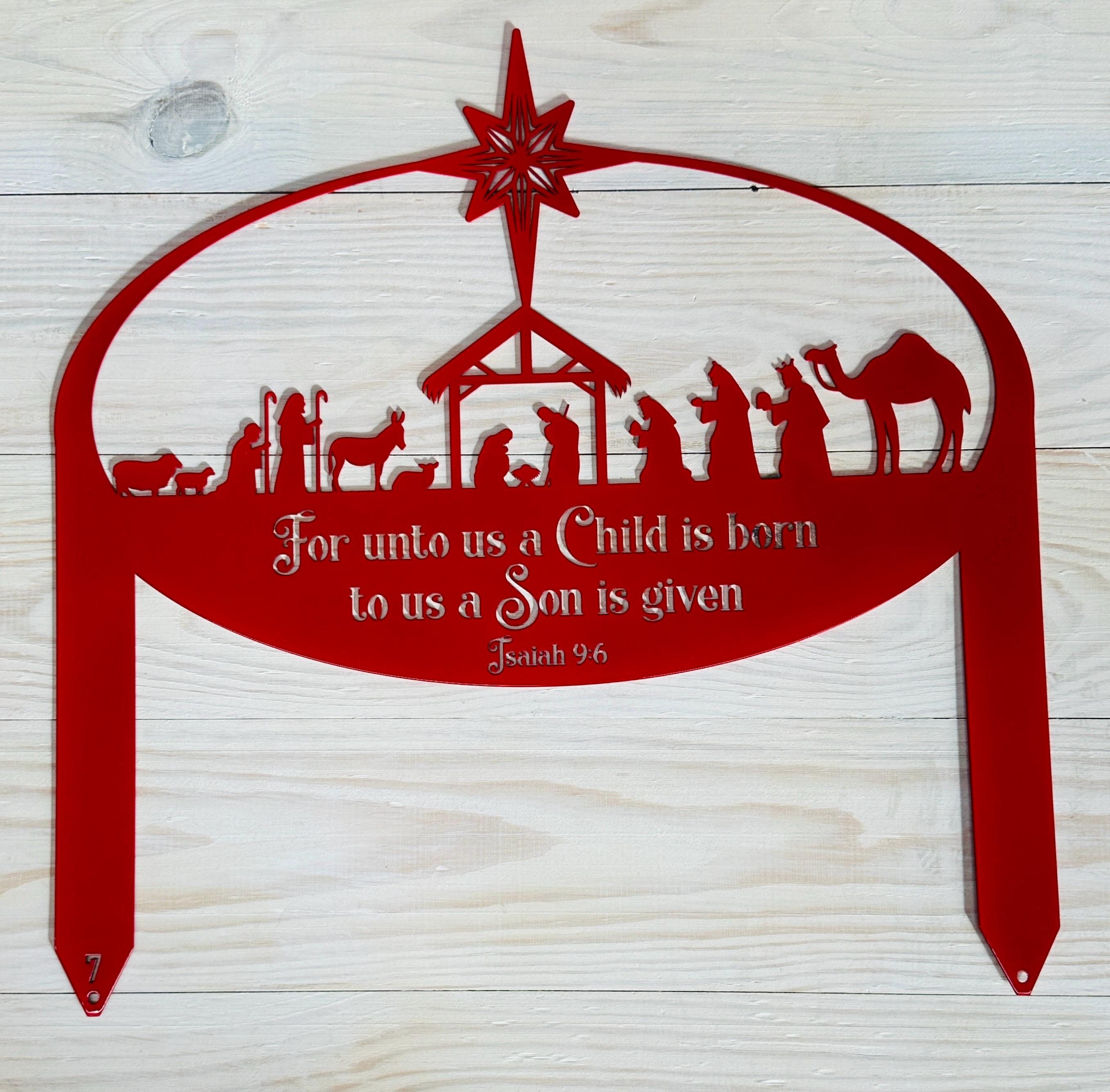 Metal Nativity Yard Sign, Outdoor Christmas Decor - Etsy