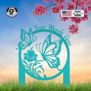 Custom Butterfly Sign Mother's Day Gift Custom Metal - Etsy