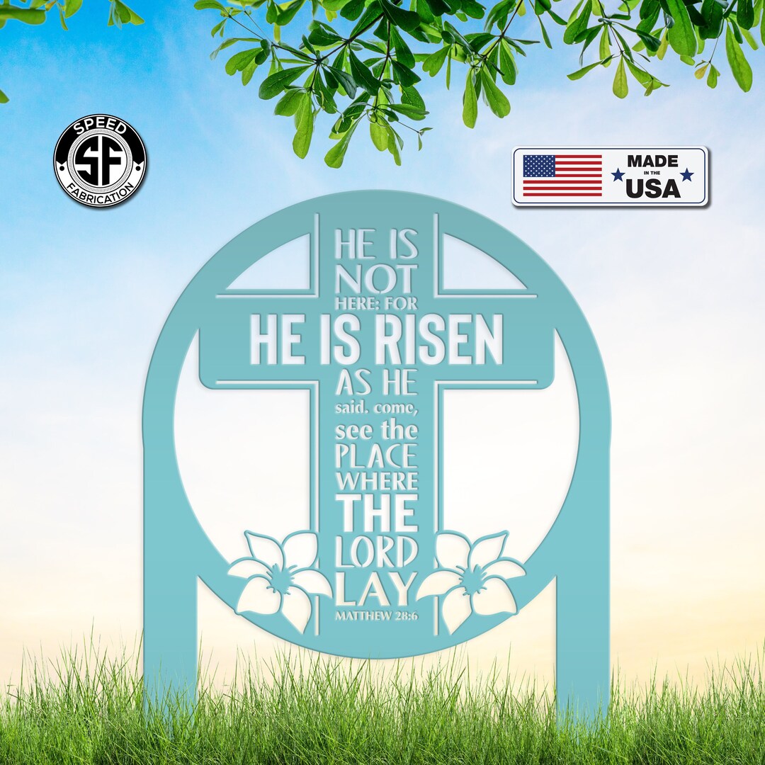Round Outdoor Christian Easter Yard Stake Heavy Duty Easter - Etsy