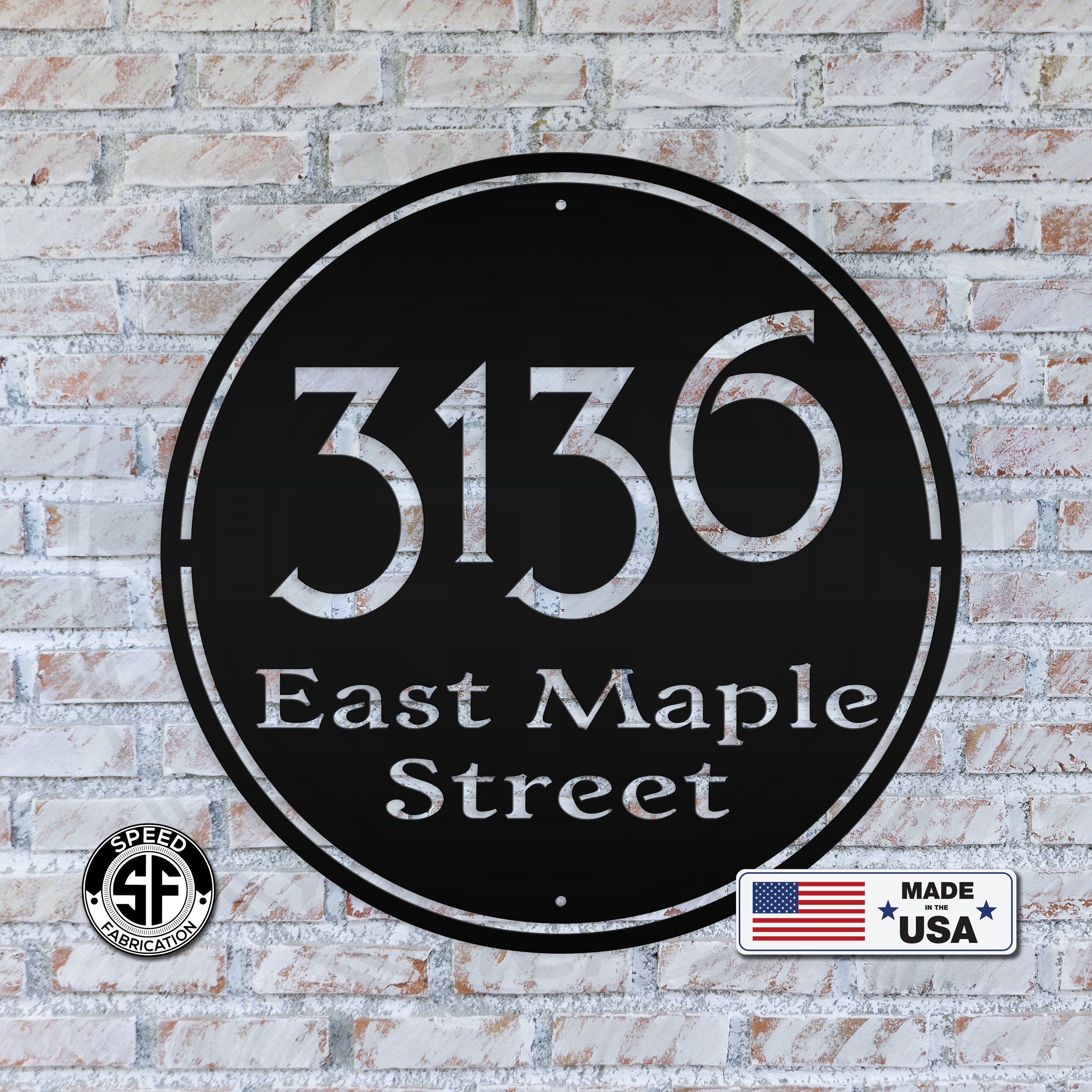 Personalized Round Address Metal Sign | Etsy