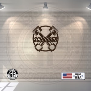 Custom Garage Sign Pistons Sign | Etsy