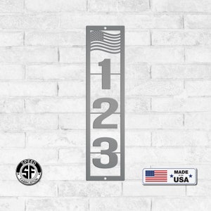 Patriotic Address Sign Metal Flag Address Sign Outdoor - Etsy