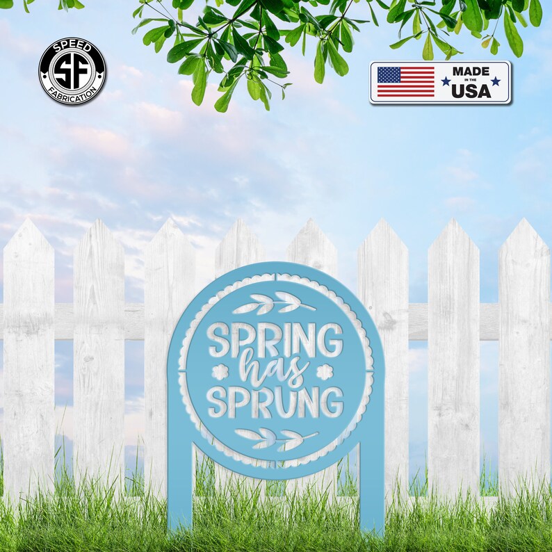 Metal Spring Has Sprung Yard Stake Outdoor Spring Decor - Etsy