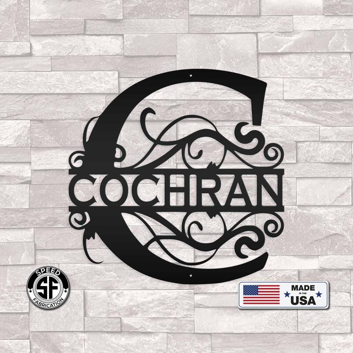 Personalized Metal Monogram Sign Wedding Gift. Family Name - Etsy