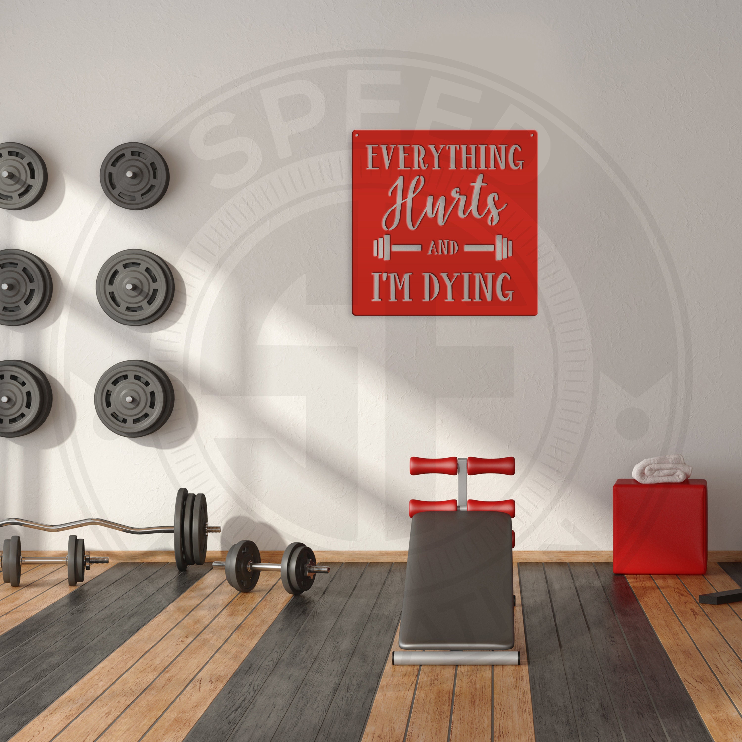 Everything Hurts Funny Gym Sign Wall Decor Sign Man Cave Sign | Etsy