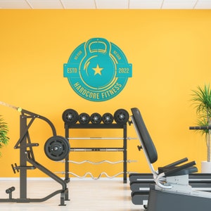 Personalized Gym Name With Established Date Kettlebell Metal Sign - Etsy